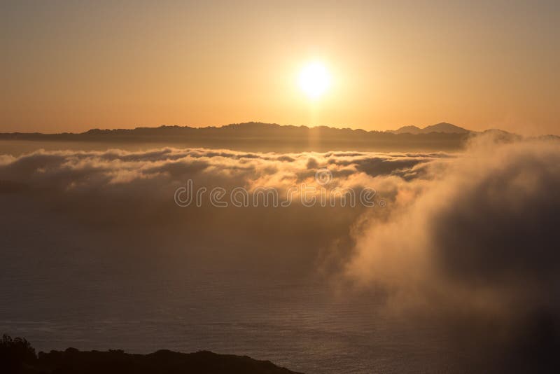 Sunset Above the Clouds stock photo. Image of hour, airplane - 121562754