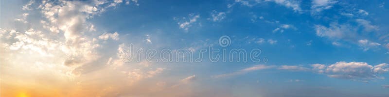 Dramatic Panorama Sky with Cloud on Sunrise and Sunset Time. Stock ...