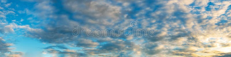 Dramatic Panorama Sky with Cloud on Sunrise and Sunset Time. Stock ...