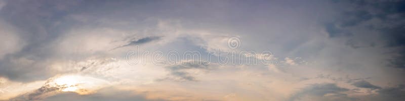 Dramatic Panorama Sky with Cloud on Sunrise and Sunset Time. Stock ...