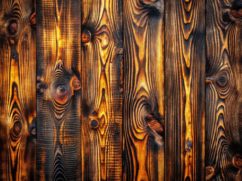 Dramatic Panoramic View of Charred Wood a Rustic Burnt Texture ...