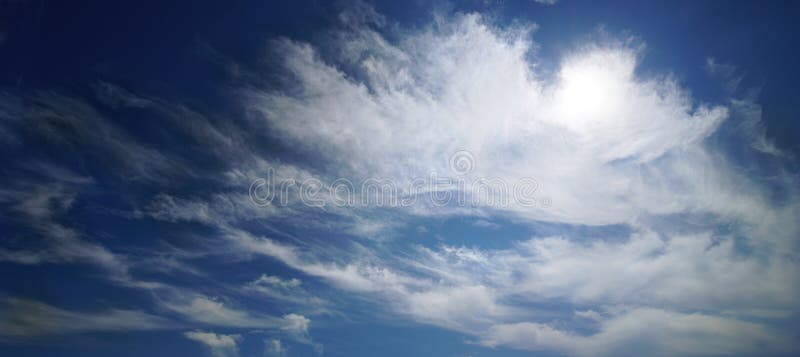 Dramatic Panoramic View of Clouds in the Sky of Greece Stock Image ...