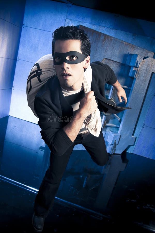 Dramatic Perspective of Thief Running Away Stock Photo - Image of ...