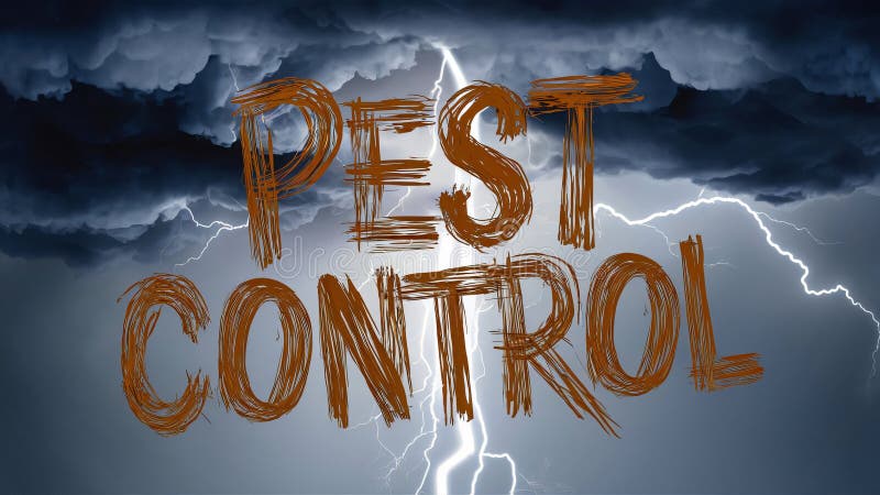 Dramatic Pest Control Graphic, Lightning Storm High Quality Image Stock ...