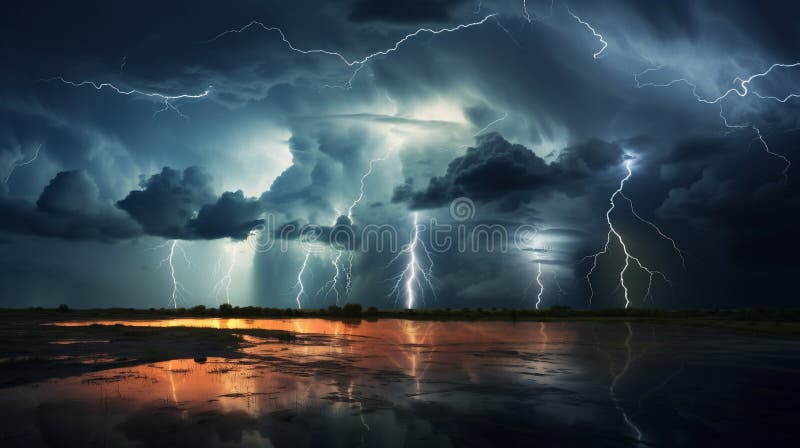 A Dramatic Photo Capturing the Majesty of a Approaching Thunderstorm ...