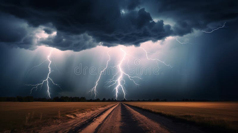 A Dramatic Photo Capturing the Majesty of a Approaching Thunderstorm ...