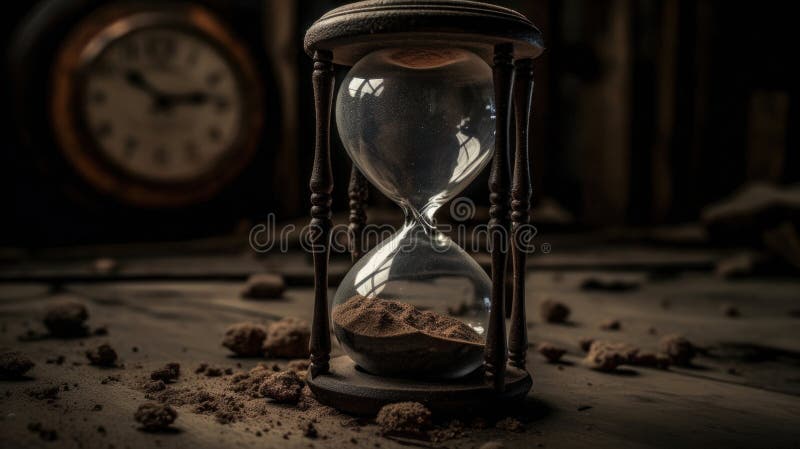 Dramatic Picture with Vintage Clock. Stock Image - Image of melting ...