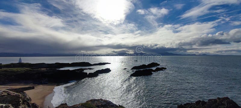 Beautiful Dramatic Shot of Picturesque Beach Stock Photo - Image of ...