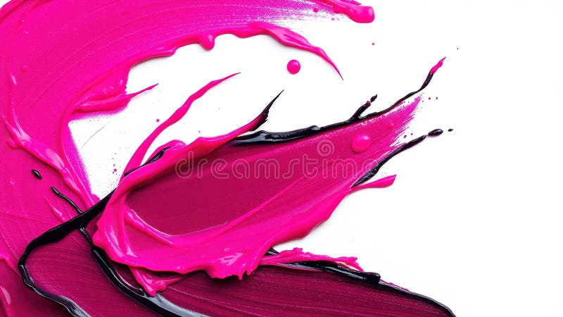 Dramatic Pink and Black Makeup Stained Art a Stunning Visual ...