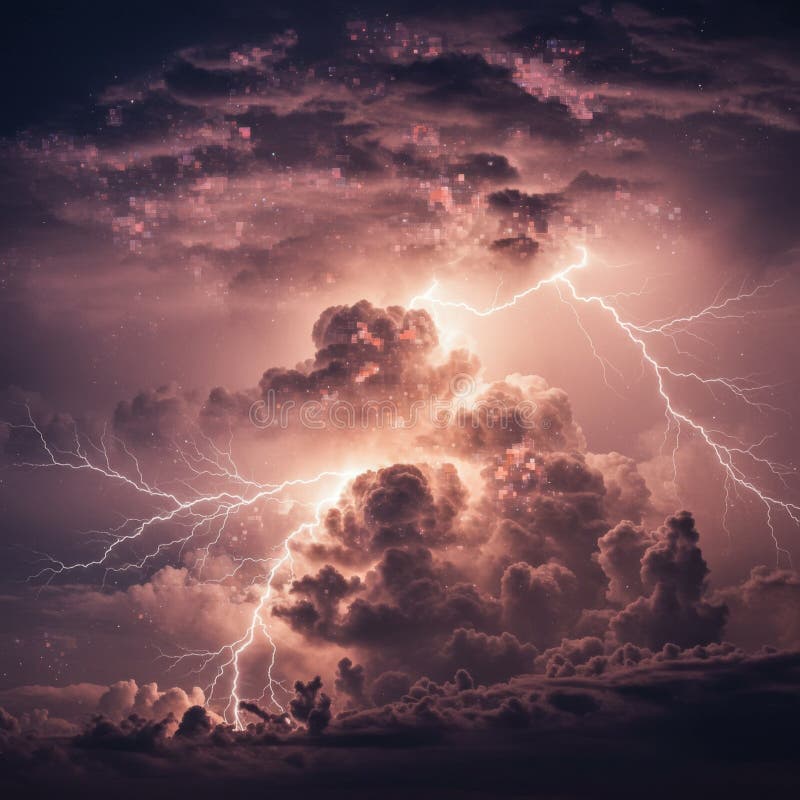 Dramatic Pink and Purple Sunset Over Calm Ocean Stock Illustration ...