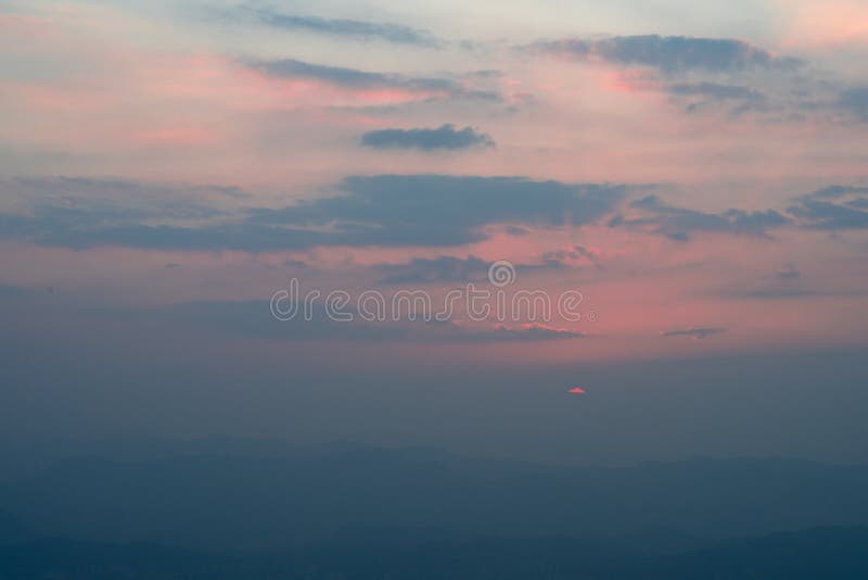 Dramatic Pink Sky after Sunset Stock Image - Image of dramatic ...