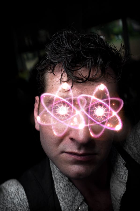Dramatic Portrait Atomic Eyes Stock Image - Image of light, drama: 81418805