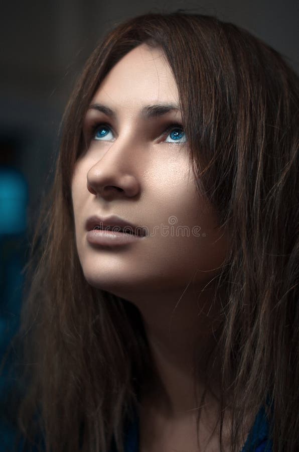 Dramatic portrait. stock photo. Image of dramatic, face - 38877120