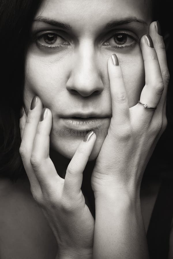 Dramatic portrait stock image. Image of drama, portrait - 195585111