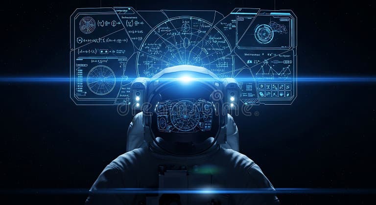 Astronaut Helmet Ar Interface Stock Illustrations – 19 Astronaut Helmet ...