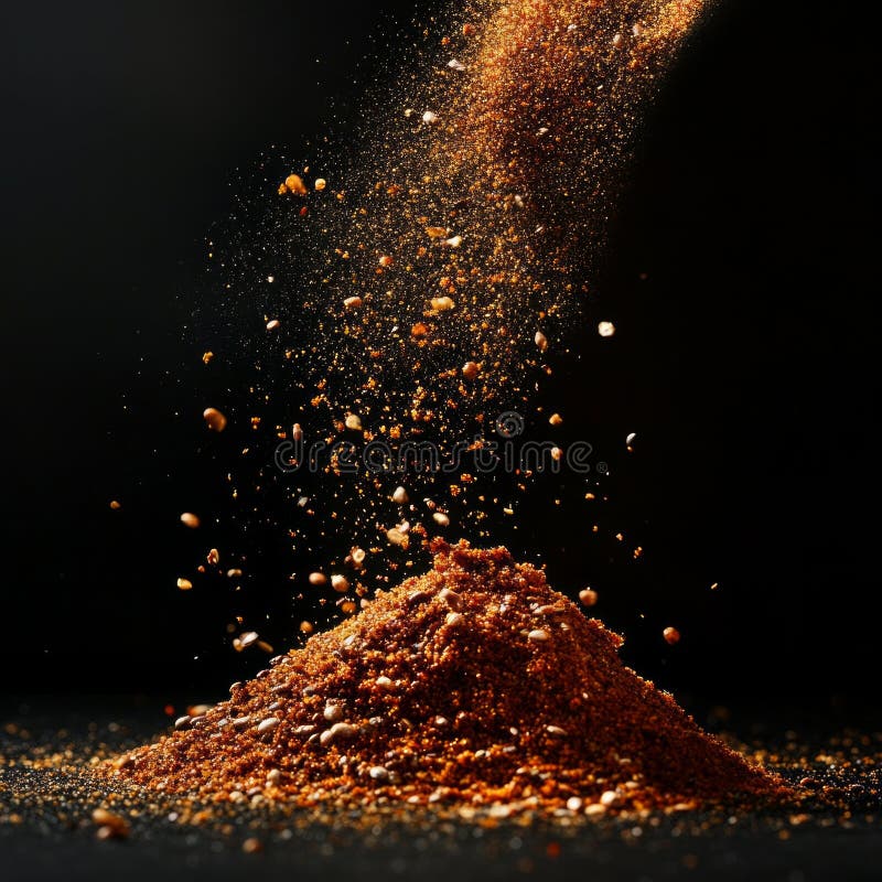 Falling Spices Herbs Against Dark Background Stock Photos - Free ...