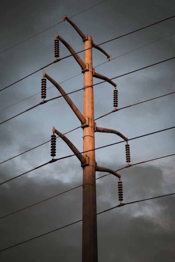 Dramatic power lines stock image. Image of light, current - 79686537