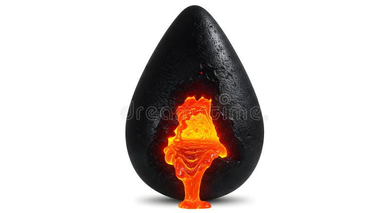 Black Stone Lava Drop stock illustration. Illustration of creativity ...