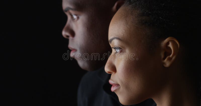 Dramatic Rack Focus between Two Young African Americans Stock Video ...