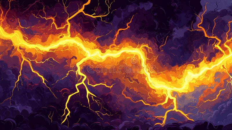 Dramatic Purple Sky with Vibrant Lightning - an Electrifying Natural ...