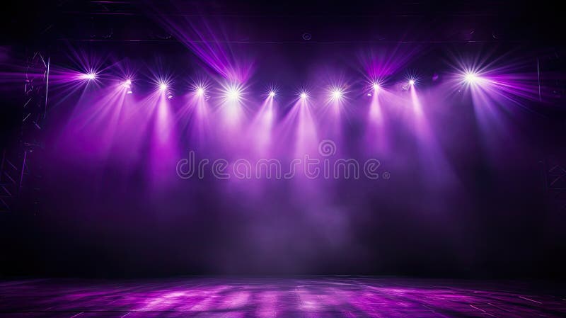 Dramatic Purple Stage Lights Stock Illustration - Illustration of ...