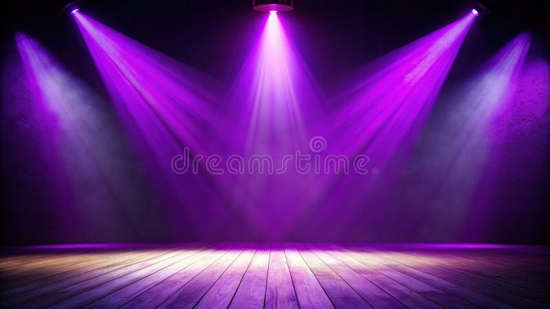 Dramatic Purple Stage with Spotlight Empty Theater Background for ...