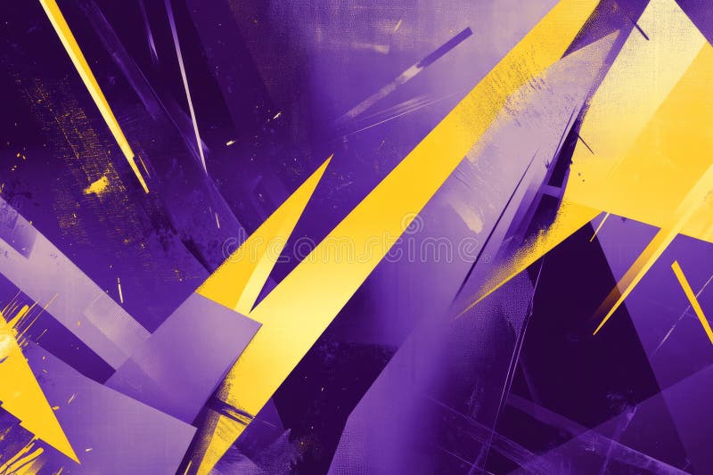 A Dramatic Purple and Yellow Abstract Background with Bold Geometric ...