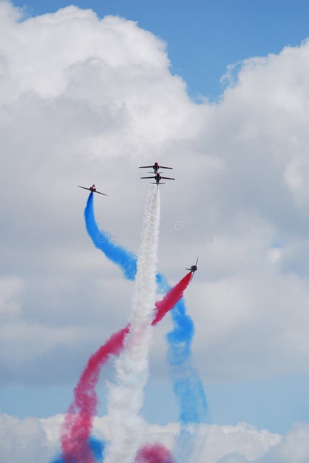 Dramatic Raf Red Arrows Display Stock Photos - Free & Royalty-Free ...