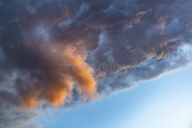 Dramatic Rain Clouds in the Blue Sky, Natural, Nature, Background Stock ...