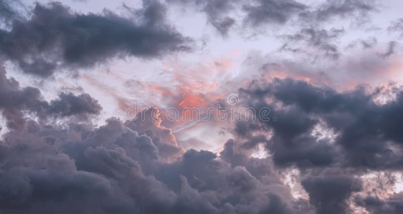 Dramatic Rain Storm Cloudy Sky Background in the Evening, Dark Clouds ...