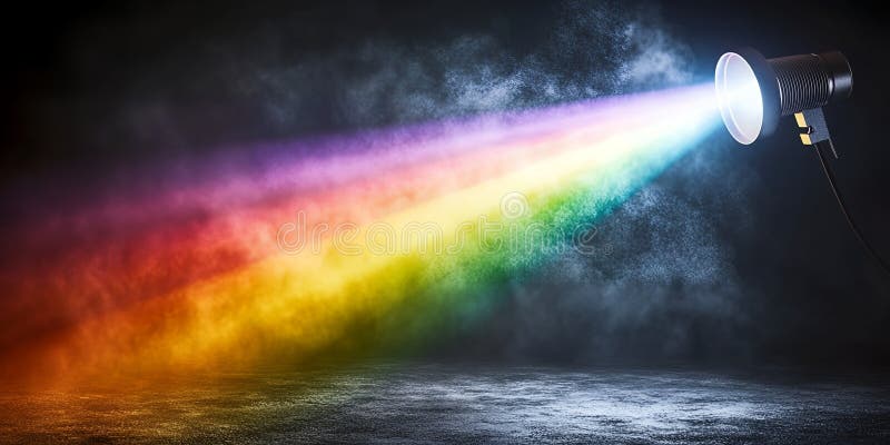 Stage with Colorful Lights. Background. Podium, Road, Pedestal or ...