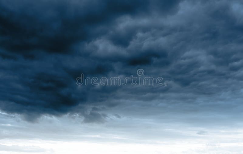Dramatic Rainy Sky and Dark Clouds Stock Photo - Image of colors ...