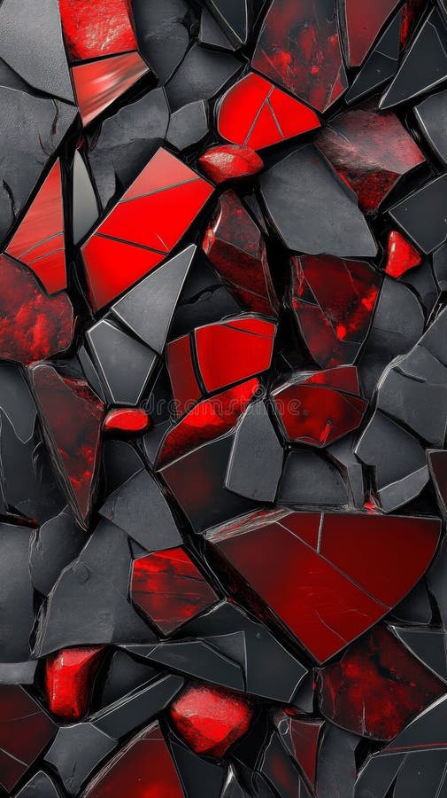 Dramatic Red Black Shattered Glass Texture Dark Background Stock Photos ...