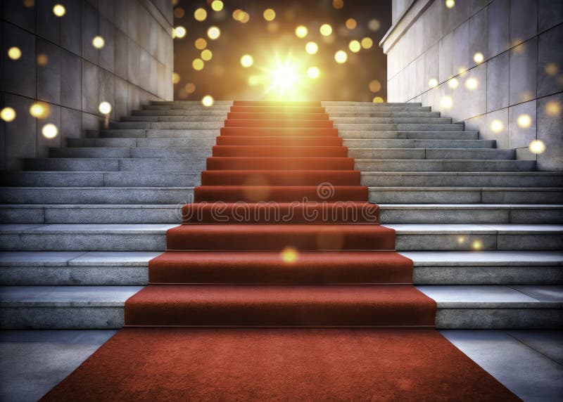 Dramatic Red Carpet Staircase Backdrop Cinematic Low Angle Photography ...
