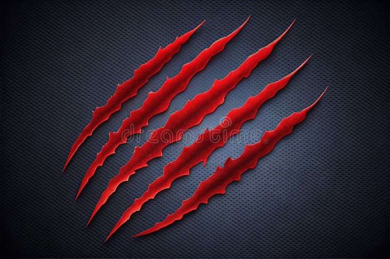 Dramatic Red Claw Marks on Dark Fabric a Textural Masterpiece for ...