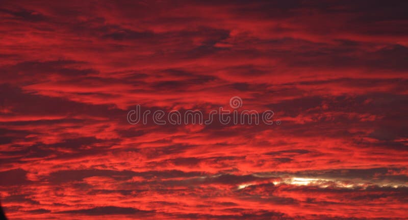 Dramatic Red Clouds at Sunset Stock Image - Image of nature, evening ...