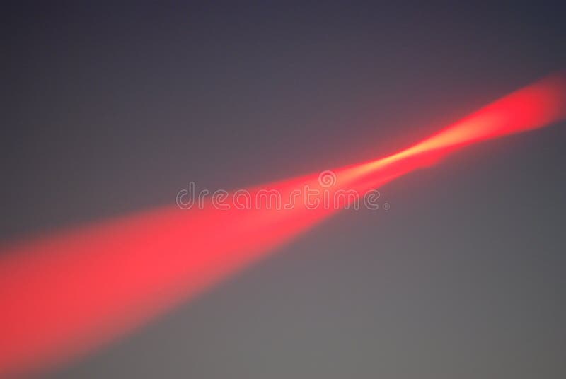 Dramatic Red Light Beam in Gray Sky Stock Photo - Image of visual ...