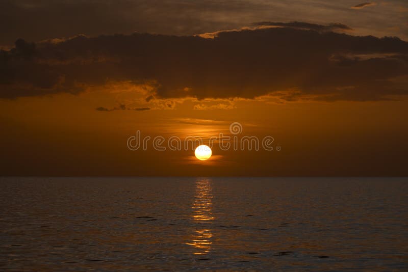Dramatic Red Ocean Waves at Sunset with Soft Evening Sea Dark Water ...
