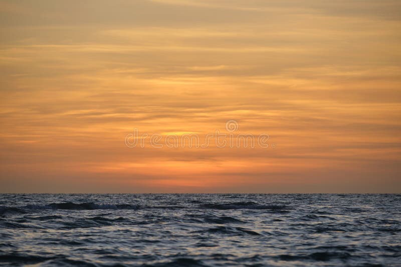 Dramatic Red Ocean Waves at Sunset with Soft Evening Sea Dark Water ...