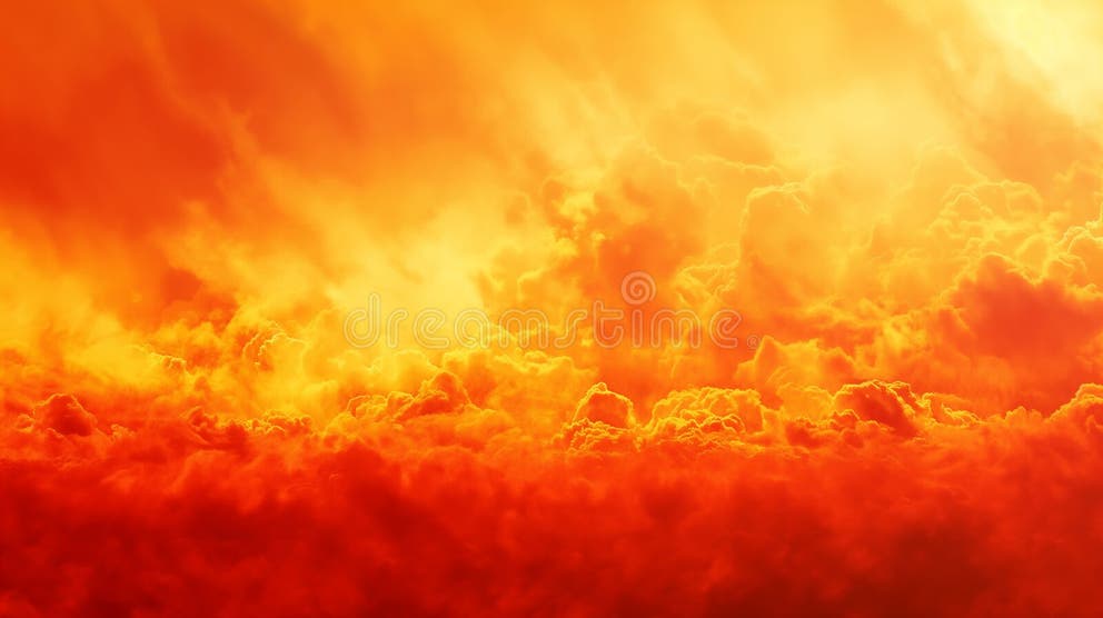 Dramatic Red and Orange Clouds Resembling a Fiery Explosion in the Sky ...