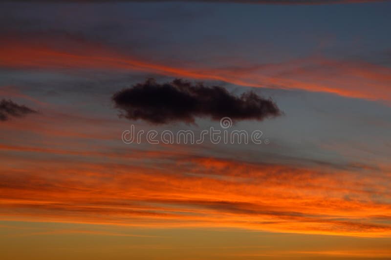 Dramatic Red and Orange Sky and Clouds Abstract Background. Red-orange ...
