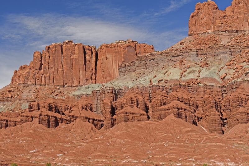 Dramatic Red Rock Cliffs and Formations in the Desert Stock Image ...
