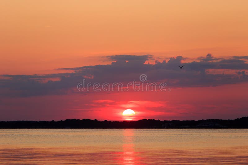 Dramatic red sky sunset stock image. Image of serene - 122621571