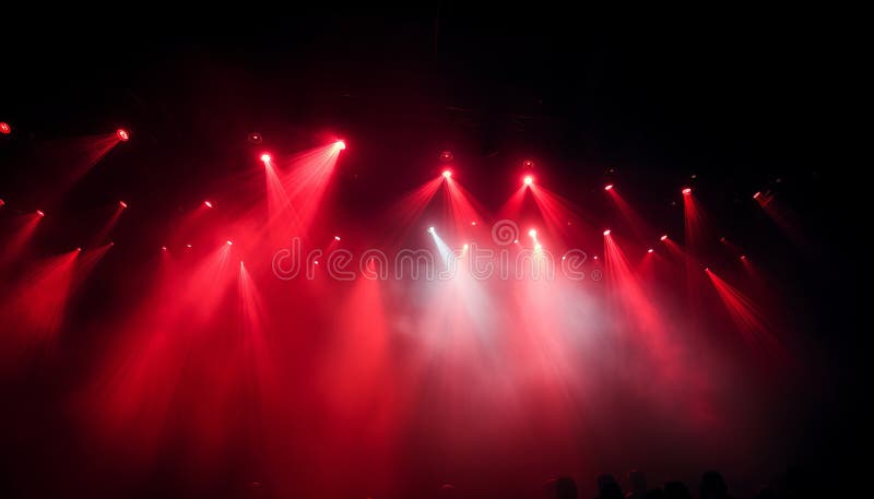 Dramatic Red Spot Light Casting a Mesmerizing Illumination on the ...