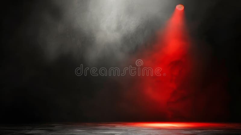 Dramatic Red Spotlight Illuminates Dark Space Captivating Visual for ...