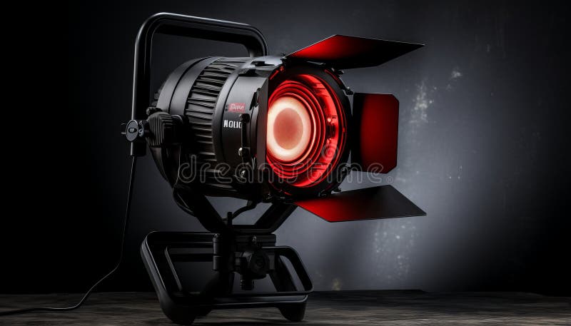 Dramatic Red Spotlights Shining on a Captivating Stage Performance with ...