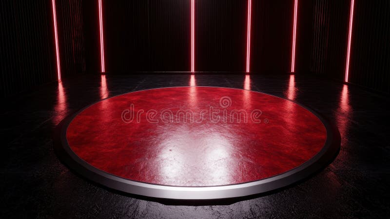 Dramatic Red Stage Lighting Stock Illustration - Illustration of dark ...