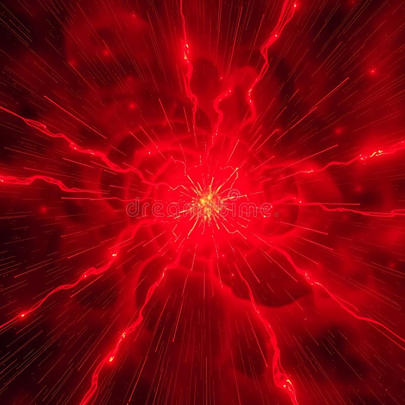 A Dramatic Red Supernova Explosion with Energy Ripples Expanding ...