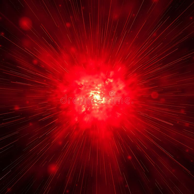 A Dramatic Red Supernova Explosion with Energy Ripples Expanding ...