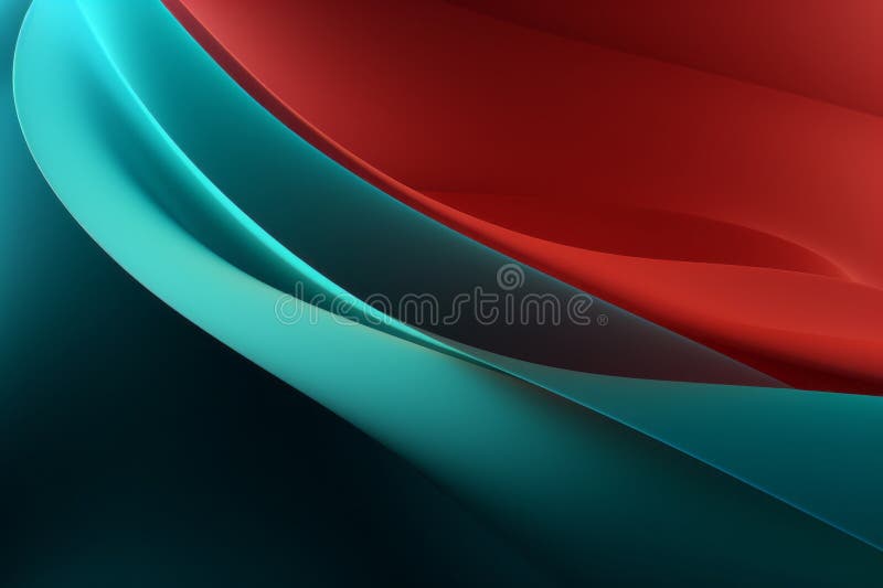 A Dramatic Red and Teal Background with Gradients Stock Illustration ...